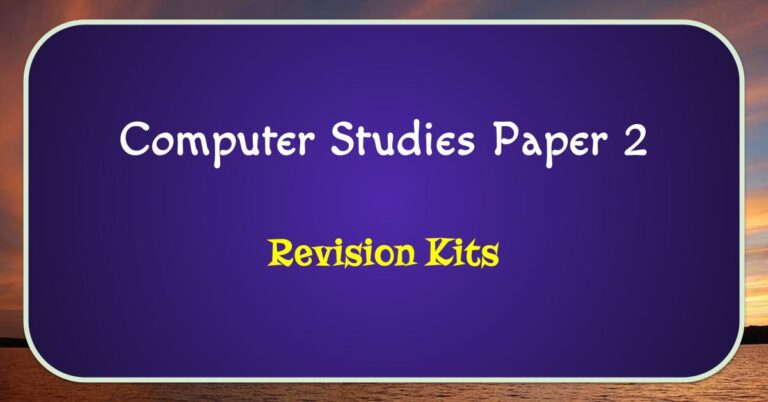 FREE DOWNLOADS: KCSE COMPUTER STUDIES PAPER 2 REVISION KITS - ELIMU ...